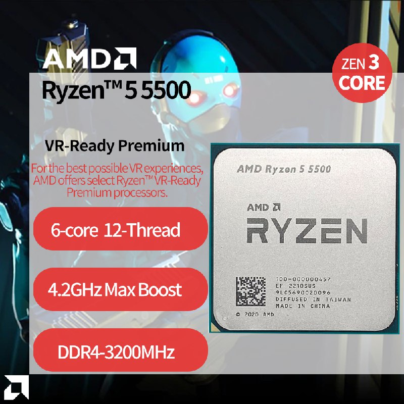 רק 70$\260 ש"ח עם הקופון BF8 למעבד העוצמתי AMD Ryzen 5 5500 R5 ...
